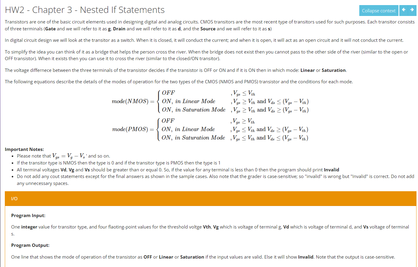 Solved HW2 - Chapter 3 - Nested If Statements Collapse | Chegg.com