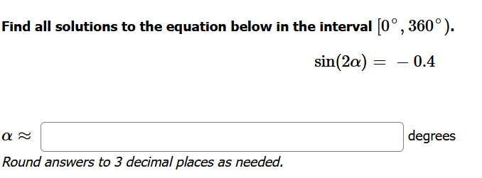 Solved Find all solutions to the equation below in the | Chegg.com
