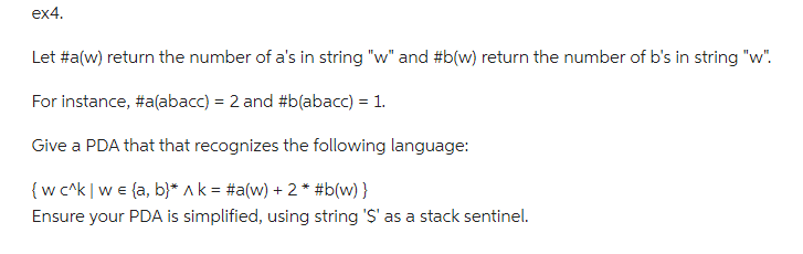 Solved Let \#a(w) return the number of a's in string "w" and | Chegg.com