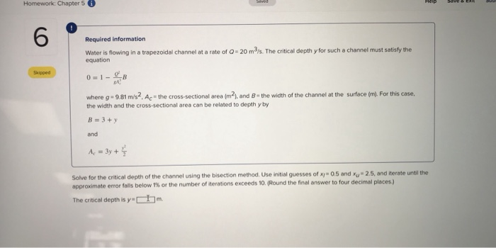 Solved Homework: Chapter 5 。 9 6 Required information Water | Chegg.com