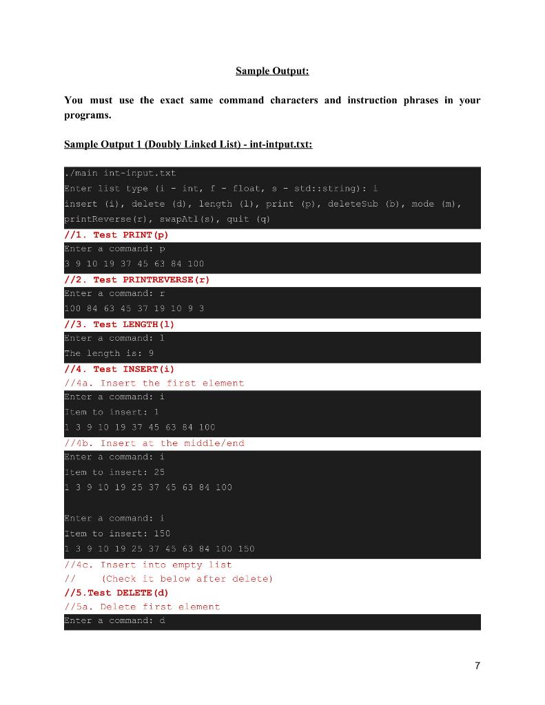 Solved This assignment is to implement a Sorted Doubly | Chegg.com