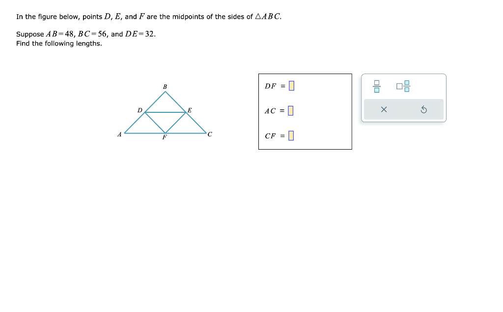 Solved In the figure below, points D, E, and F are the | Chegg.com