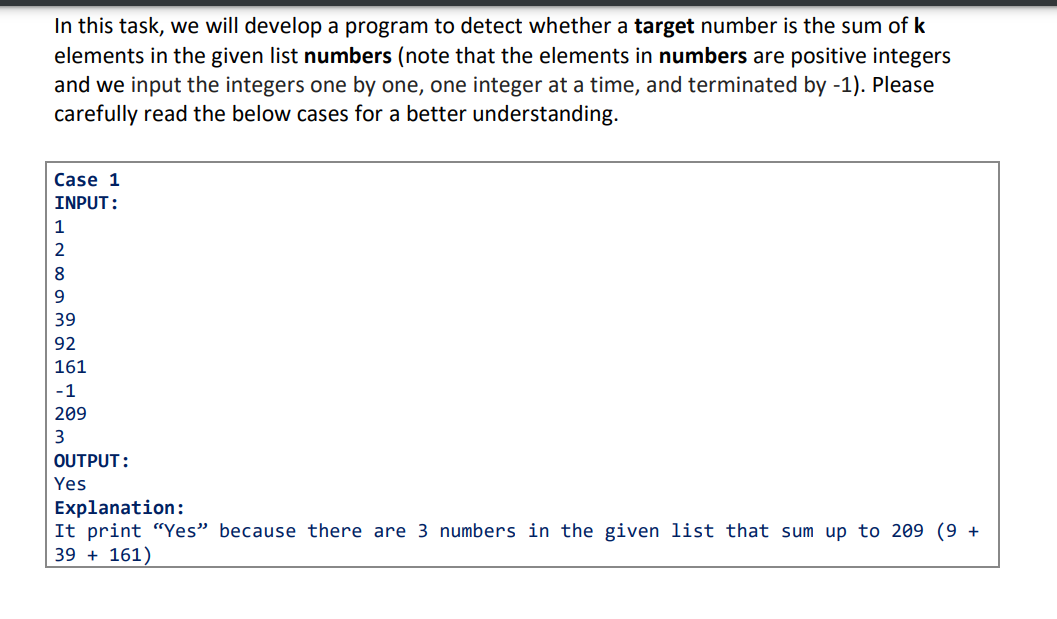 Solved In this task, we will develop a program to detect | Chegg.com