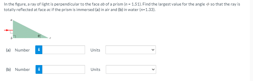 Solved In the figure, a ray of light is perpendicular to the | Chegg.com