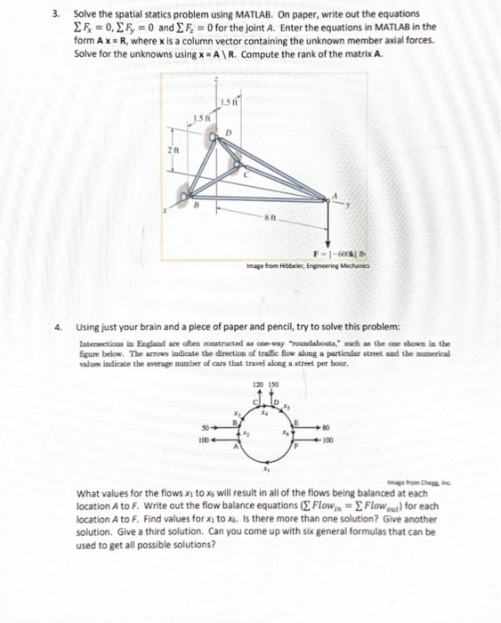 3. Solve the spatial statics problem using MATLAB. On | Chegg.com