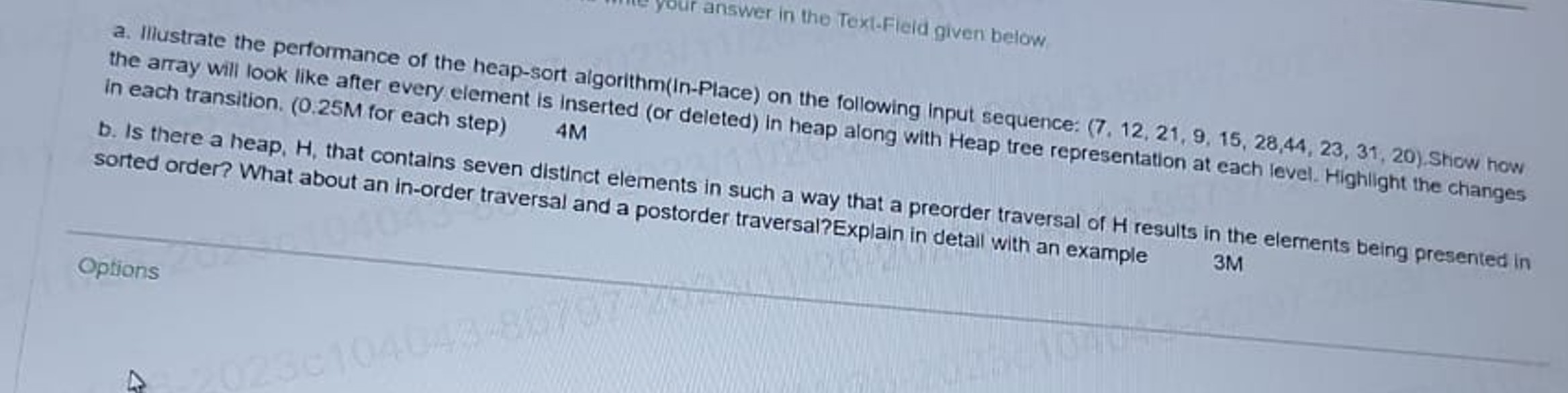 Solved a. ﻿Ilustrate the performance of the heap-sort | Chegg.com