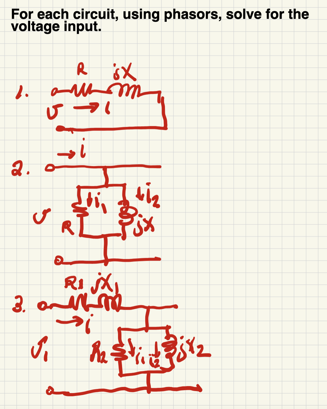 Solved For each circuit, using phasors, solve for thevoltage | Chegg.com