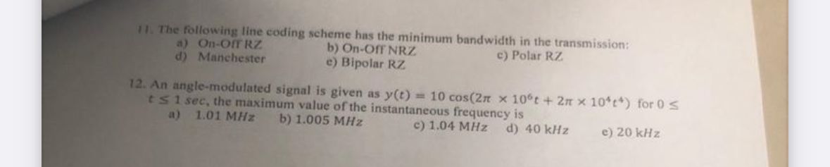 Solved 3. A baseband signal (t) of bandwidth 50kHz is fed to | Chegg.com