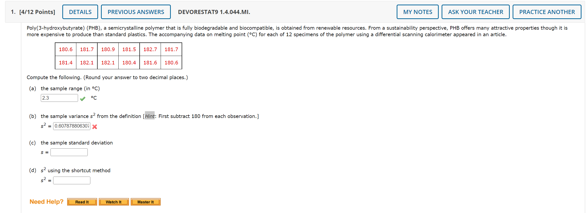 Solved Any help with #1, showing your work, would be much | Chegg.com