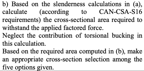 A compression member has a 12m span and is subjected | Chegg.com