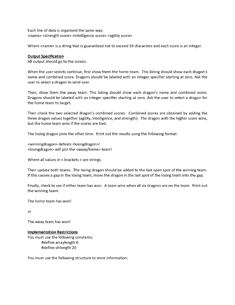 Assignment #8 Introduction to C Programming - COP | Chegg.com