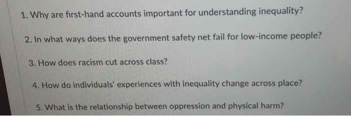 Solved 1. Why are first-hand accounts important for | Chegg.com