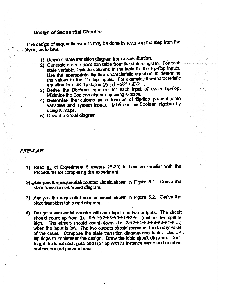 EXPERIMENT 5 ANALYSIS AND DESIGN OF COUNTERS | Chegg.com
