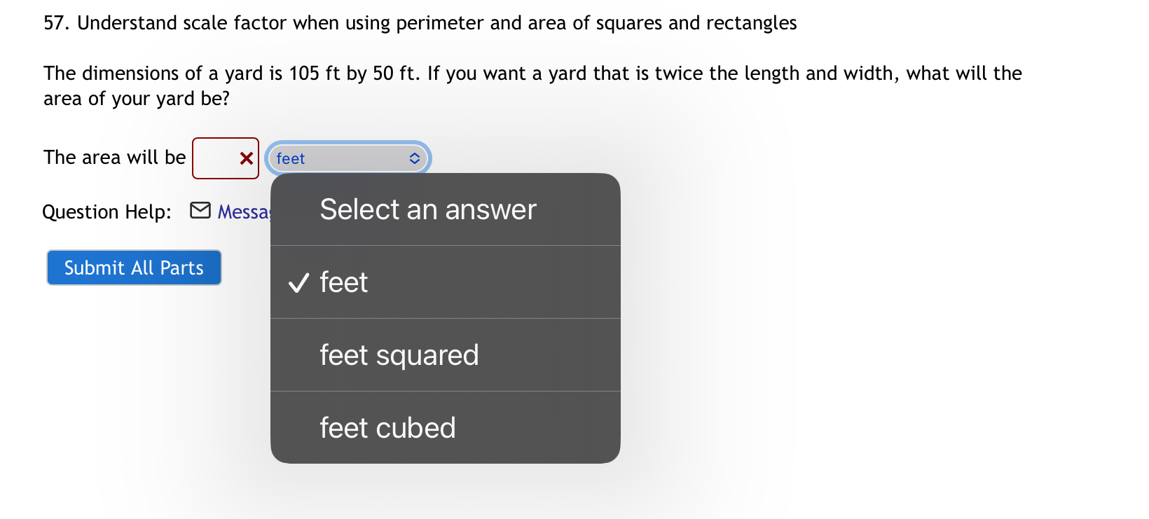Solved 57. Understand scale factor when using perimeter and | Chegg.com