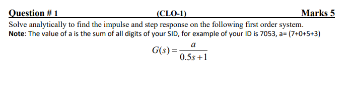 Solved Question #1 (CL0-1) Marks 5 Solve analytically to | Chegg.com