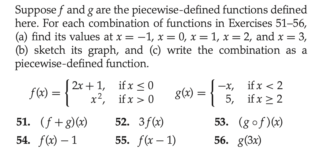 Solved Suppose f and g are the piecewise-defined functions | Chegg.com