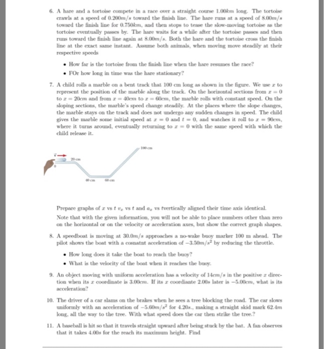 Solved A hare and tortoise compete in a race over a straight | Chegg.com