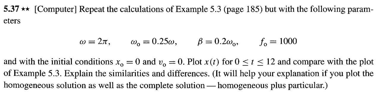 537⋆⋆ Computer Repeat The Calculations Of Example 9164
