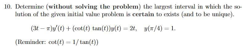 Solved Determine (without solving the problem) the largest | Chegg.com