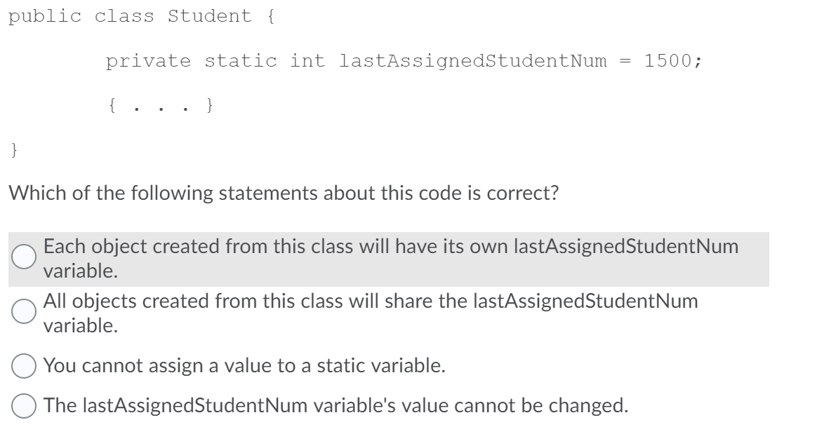 Solved You have created a Student class. You wish to have a | Chegg.com