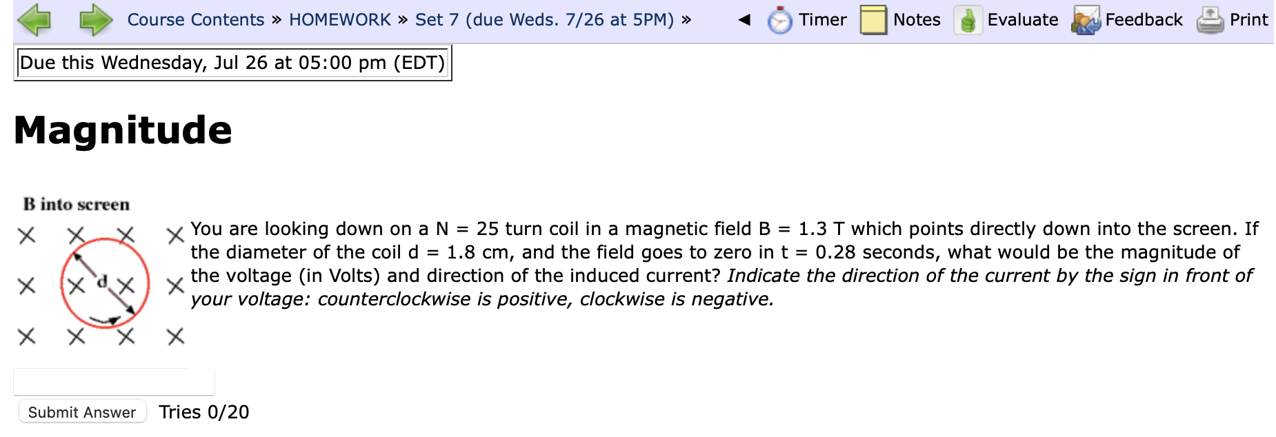 Solved A magnet of mass 0.10 kg is dropped from rest and | Chegg.com