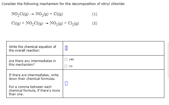 Solved Consider the following mechanism for the | Chegg.com