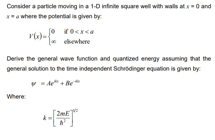 Solved Consider a particle moving in a 1-D infinite square | Chegg.com