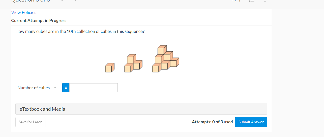 Solved How many cubes are in the 10th collection of cubes in | Chegg.com