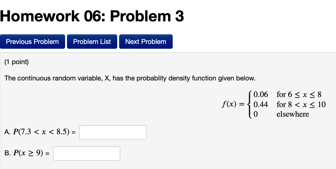 Solved The Continuous Random Variable X Has The Probablity 8630