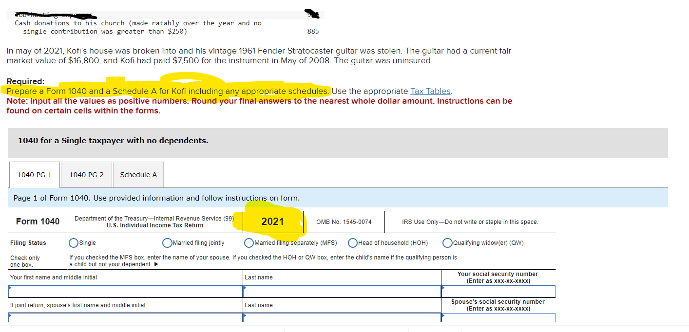 Solved Assume the taxpayer does NOT wish to contribute to | Chegg.com