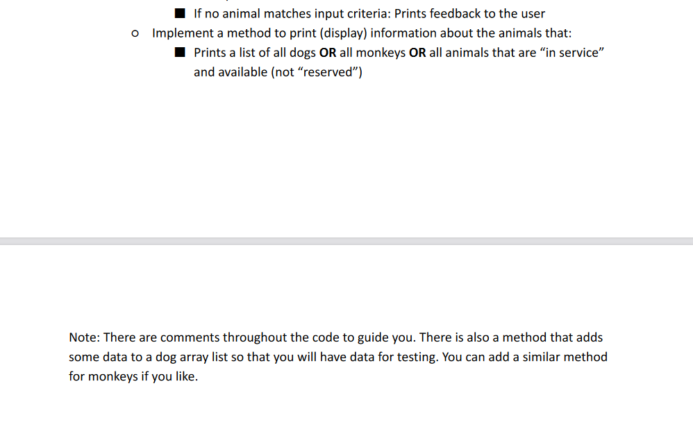 Solved I need help with this part of my Java assignment: | Chegg.com