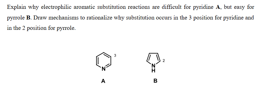 Solved Explain why electrophilic aromatic substitution | Chegg.com