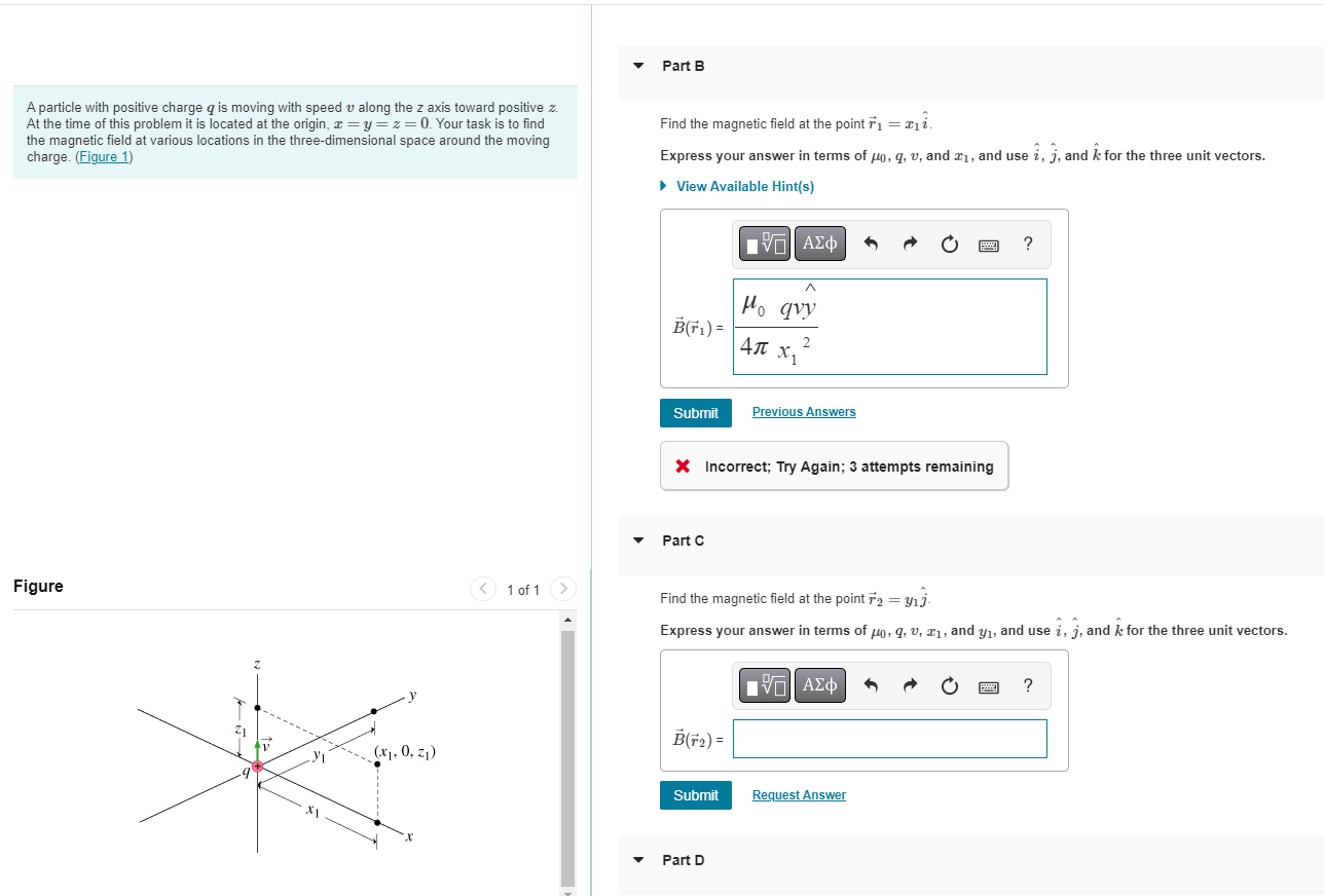 Solved A particle with positive charge q is moving with | Chegg.com