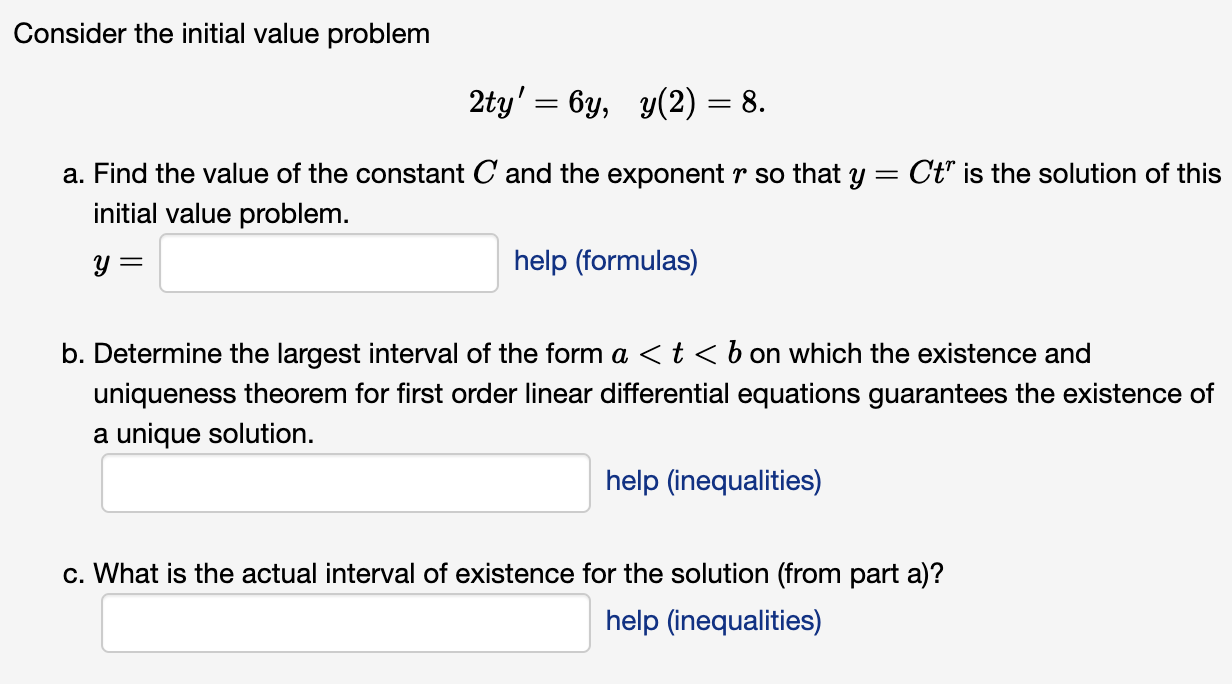 Solved Consider the initial value problem \\[ 2 t | Chegg.com