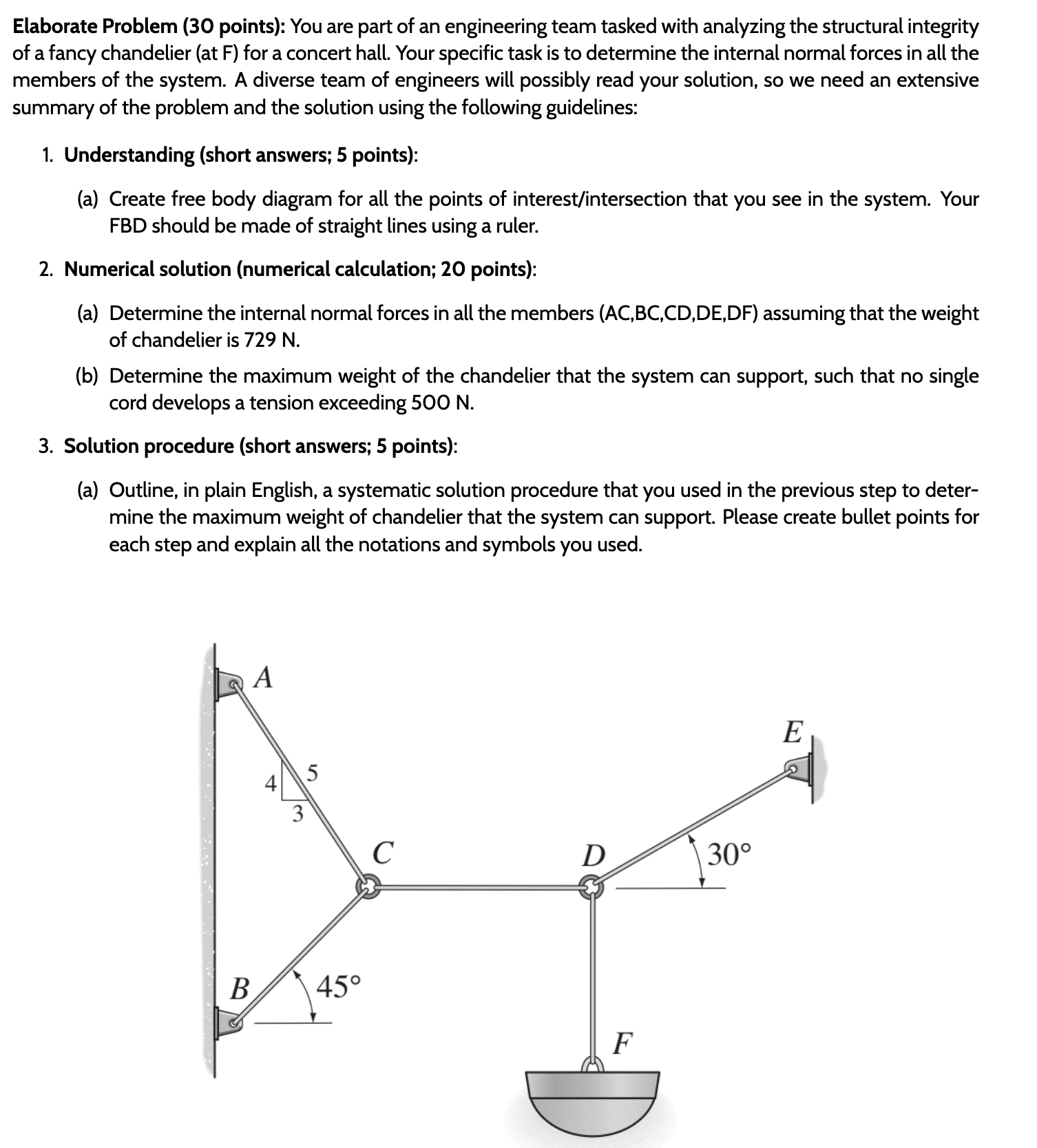 Solved Elaborate Problem ( 30 ﻿points): You are part of an | Chegg.com