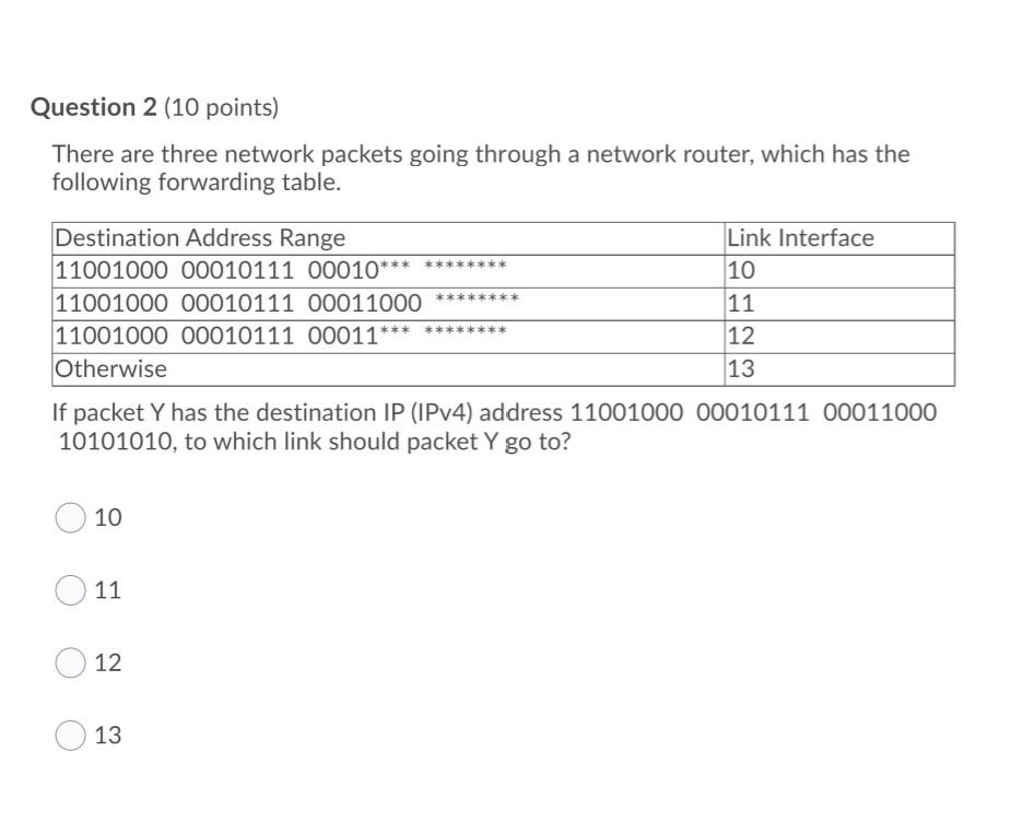Solved Question 1 (10 points) There are three network | Chegg.com