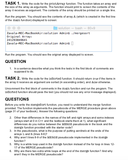 Solved Sorting In this assignment you will implement a | Chegg.com