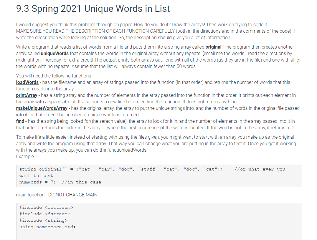 Solved C++ | Chegg.com