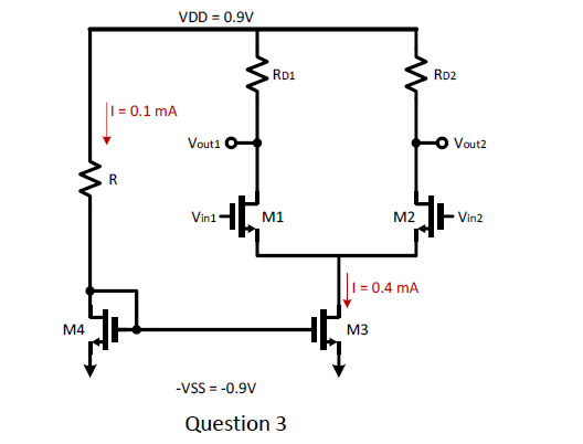 Solved For the given circuit Vin1 = ﻿Vin2 = 0 ﻿V, ﻿Vout1 = | Chegg.com
