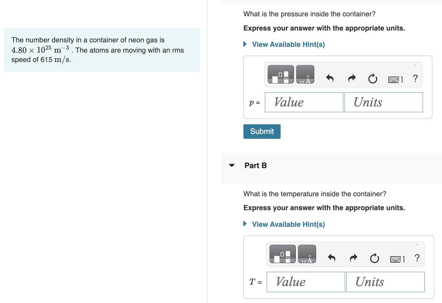 Solved What is the pressure inside the container? Express | Chegg.com