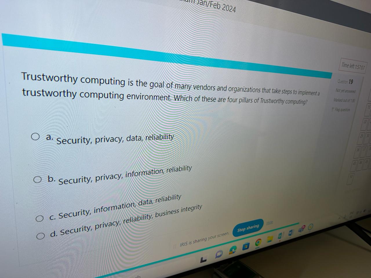 Solved Trustworthy computing is the goal of many vendors and | Chegg.com