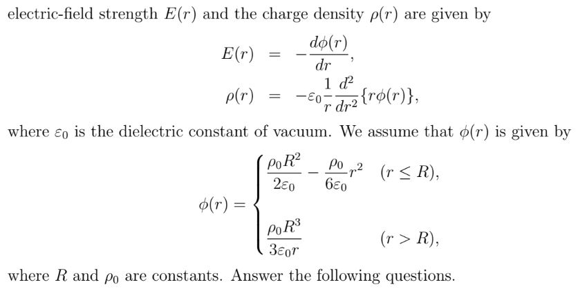 Solved When the electrostatic potential o(r) is a function | Chegg.com
