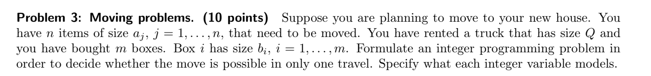 Solved Problem 3: Moving problems. (10 points) Suppose you | Chegg.com