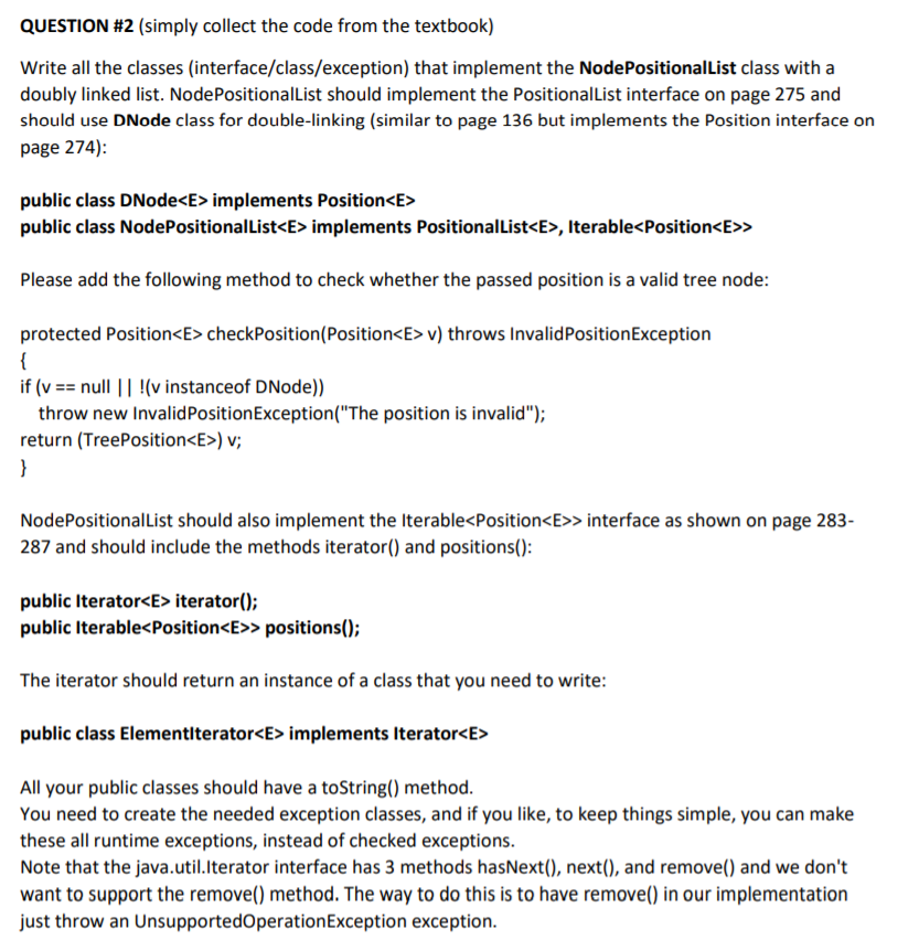 Solved QUESTION #2 (simply collect the code from the | Chegg.com