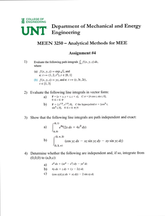 Solved Evaluate the following path integrals integral_c f(x, | Chegg.com