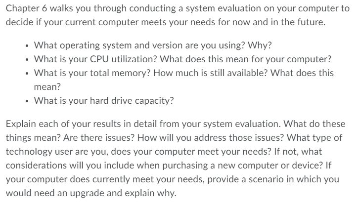 Solved Chapter 6 walks you through conducting a system | Chegg.com