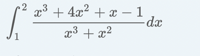 Solved ∫12x3+x2x3+4x2+x−1dx | Chegg.com