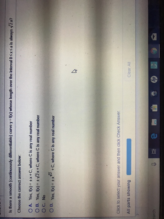 Solved Is There A Smooth Continuously Differentiable Curve