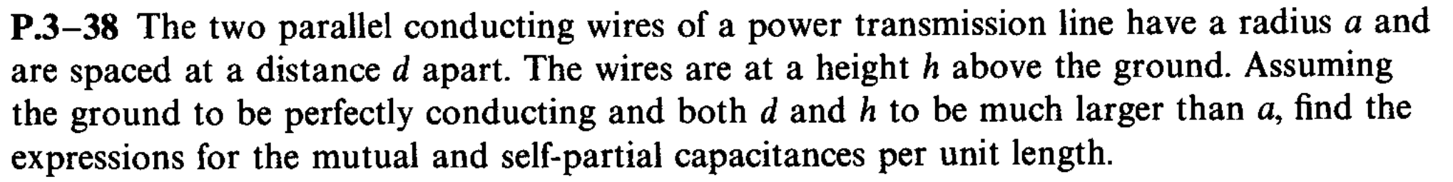 Solved P.3-38 The two parallel conducting wires of a power | Chegg.com