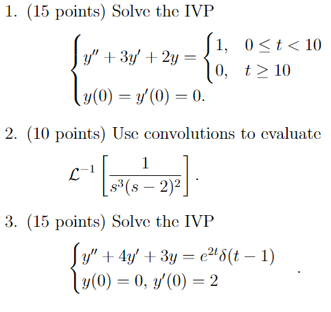 Solved 1. (15 points) Solve the IVP | Chegg.com